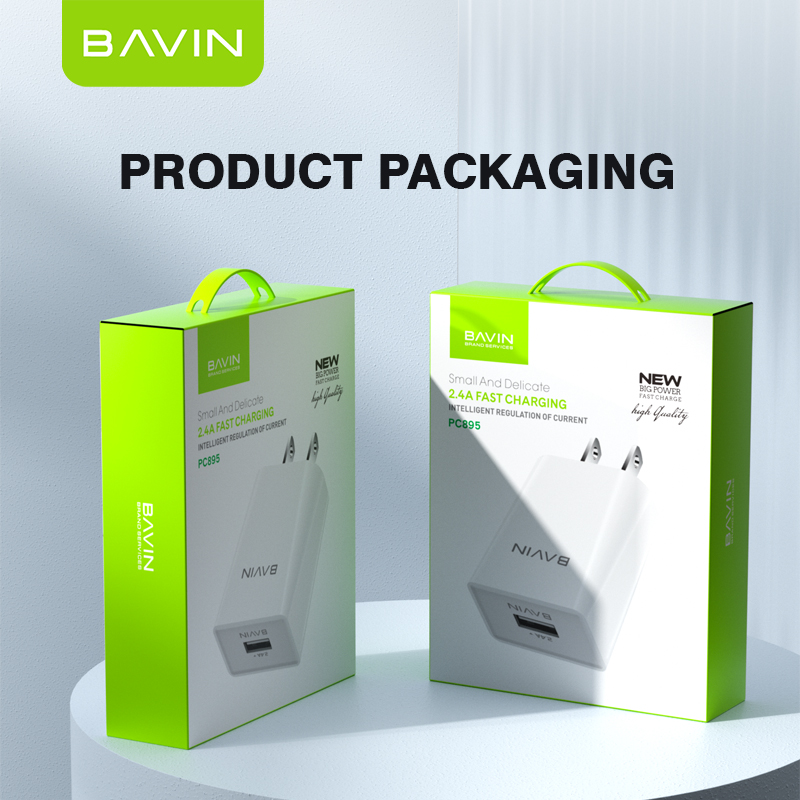 BAVIN PC910 / PC895 2.4A Quick Charging USB Port Wall Charger w/ 1 Meter Cable for Micro/Type-C ...