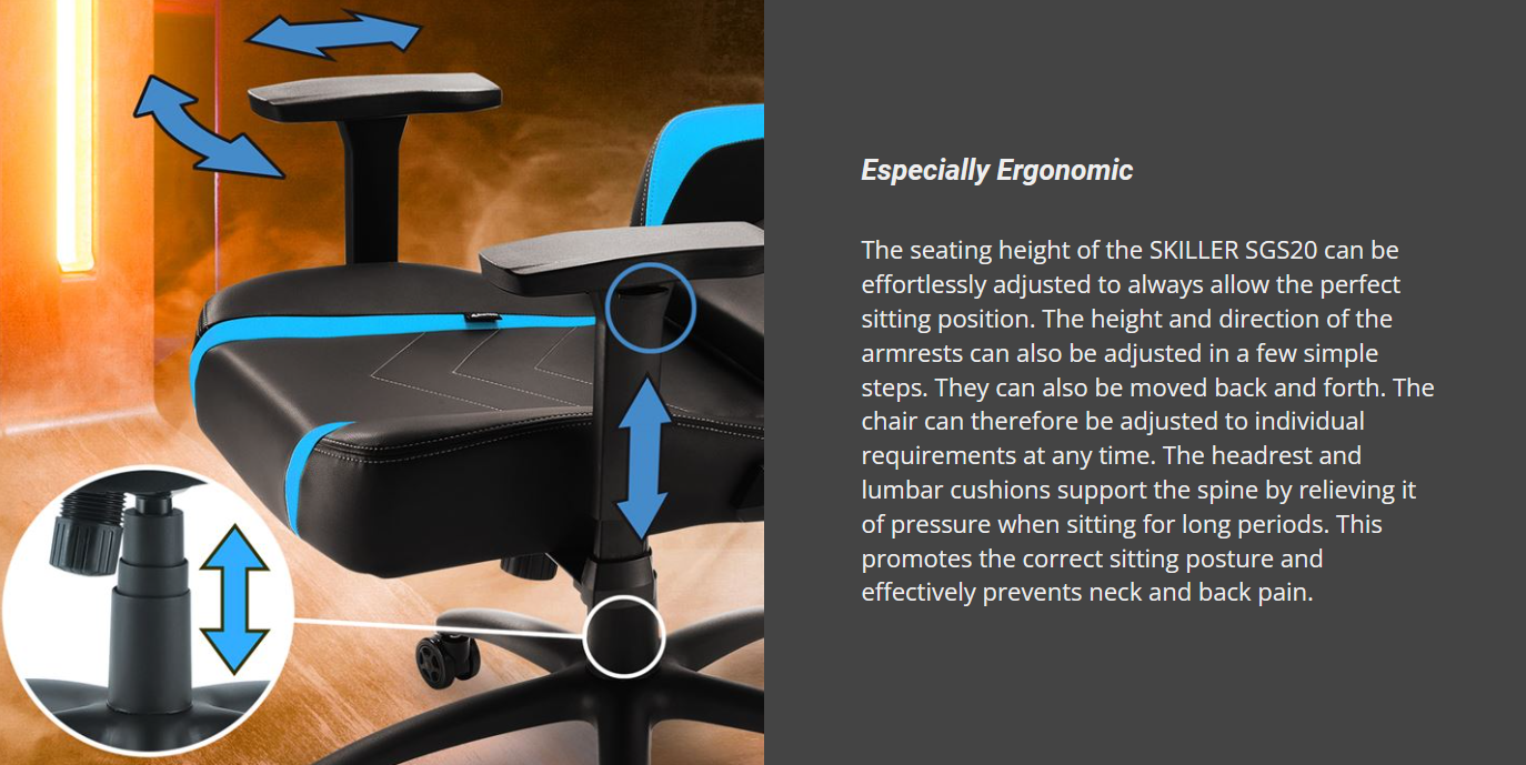 Itw | Sharkoon Skiller SGS20 Leather Gaming Chair (Black/Orange ...