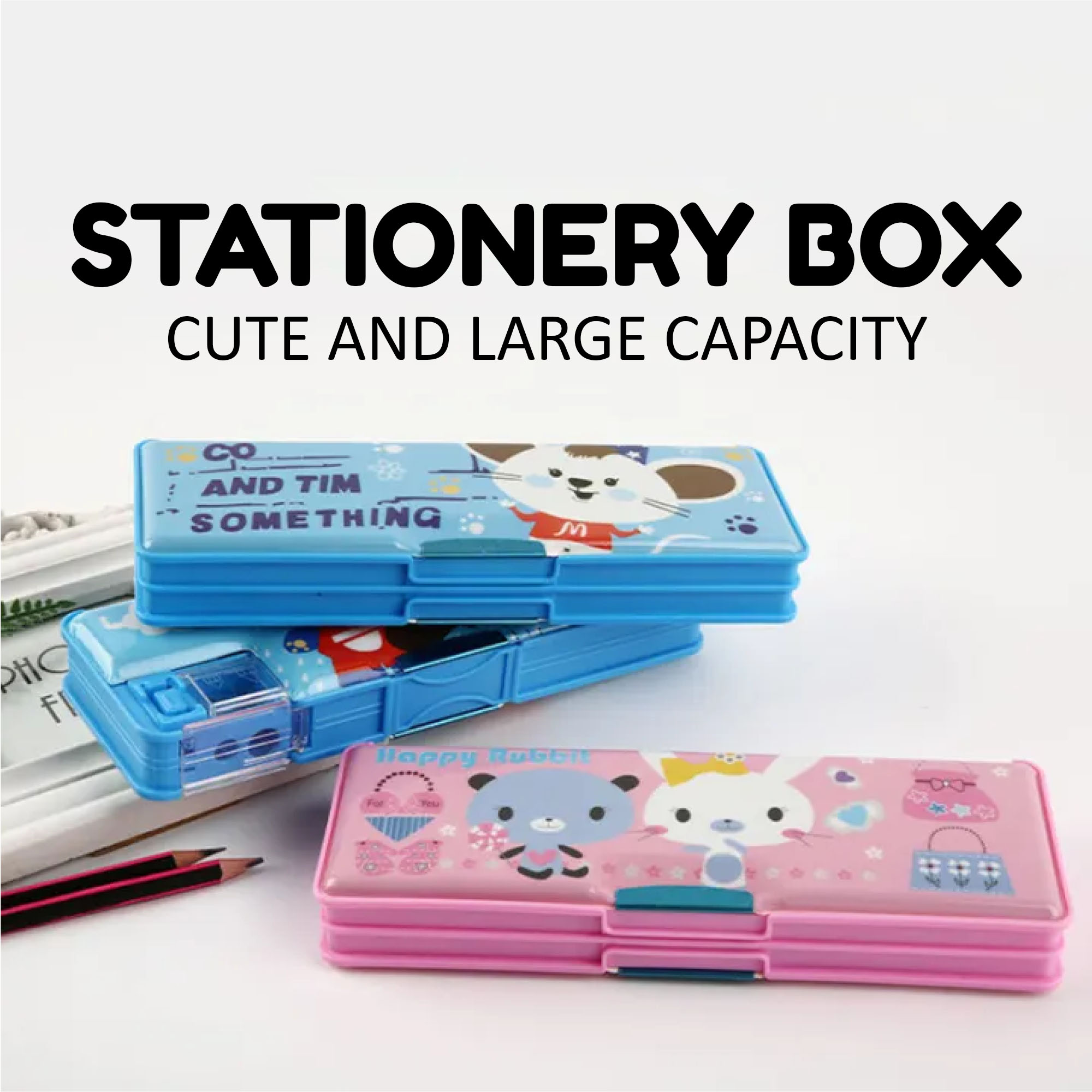 Double Sided Opening Magnetic Pencil Case for Kids Children Pencil case ...