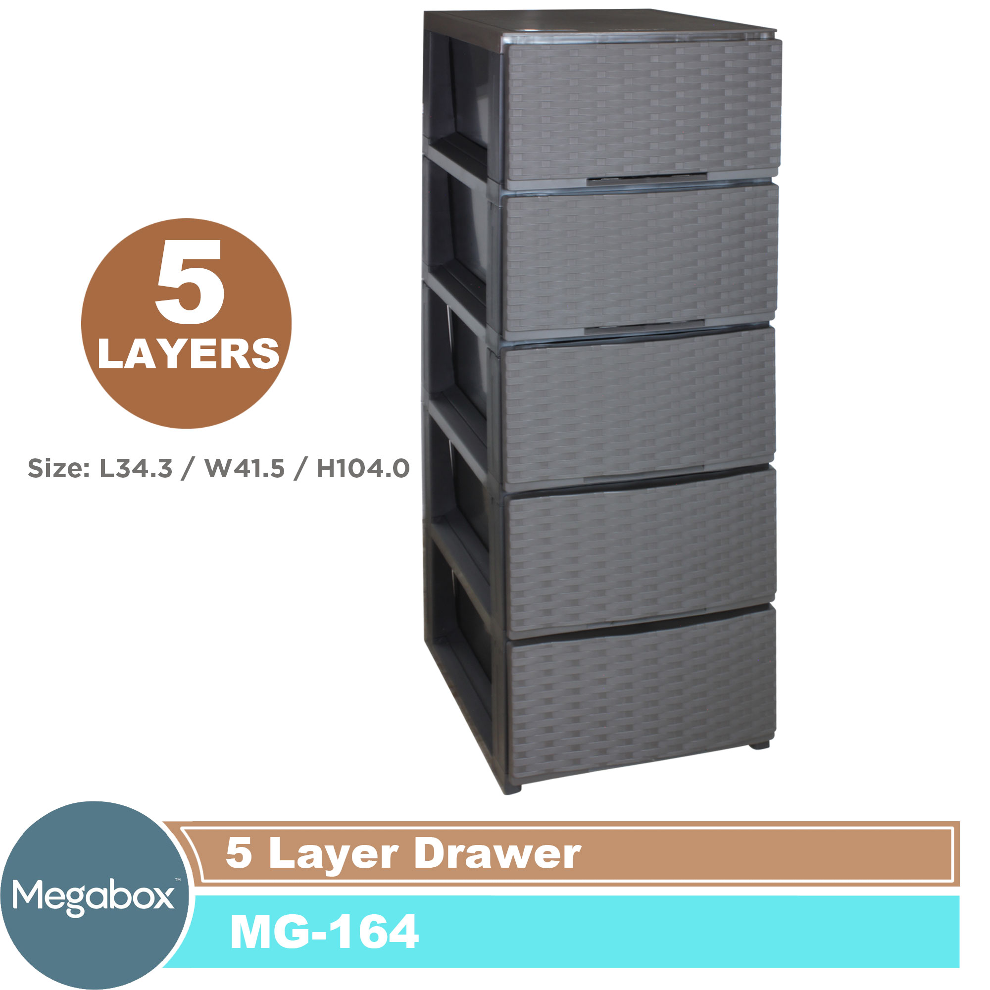 Megabox MG-164 (5 Layers Slim Drawer Boho Series ) | Shopee Philippines