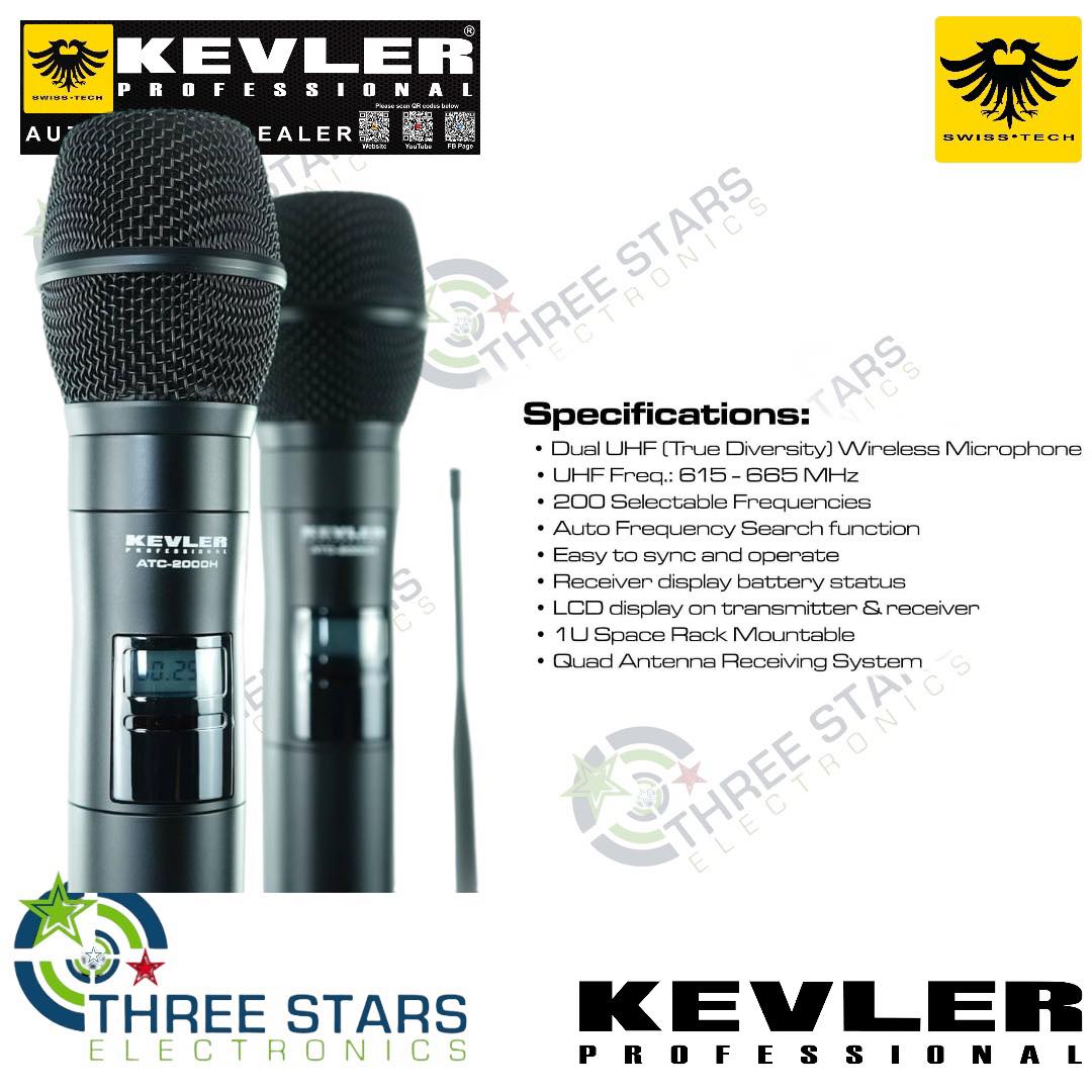 Kevler Professional ATC - 2000H Professional Dual UHF (True Diversity ...