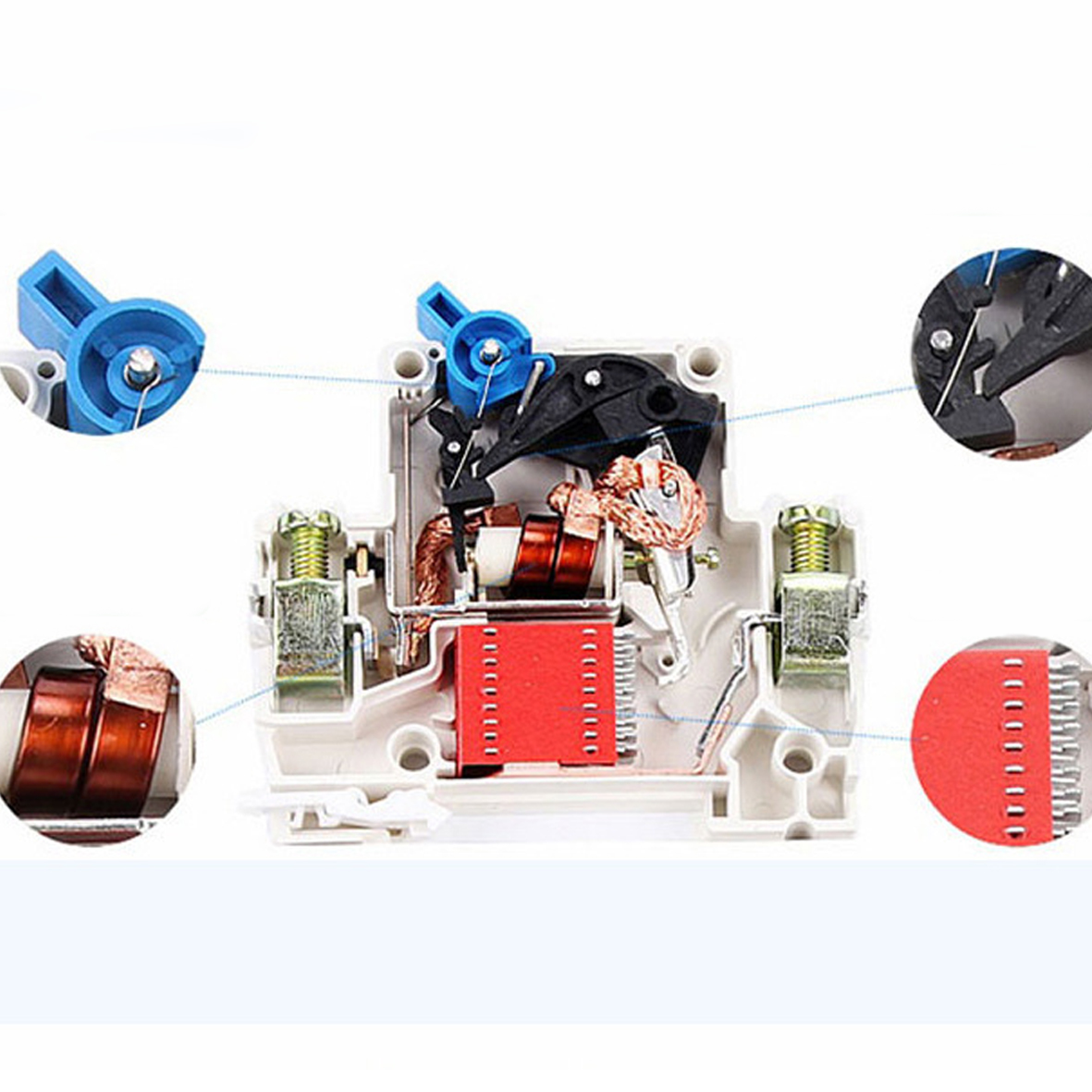 DZ47-63 AC Breaker 10A 20A 63A 2 Poles MCB AC Disconnect Switch DIN ...