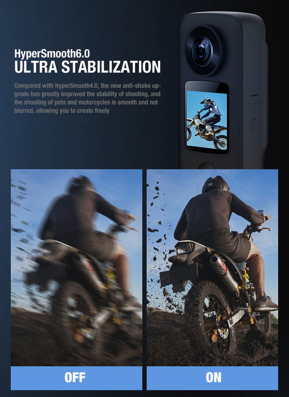 ODSCN x AVIDUS A200 4K HD dual screen Vlog Action Camera Anti-shake waterproof outdoor Action ...