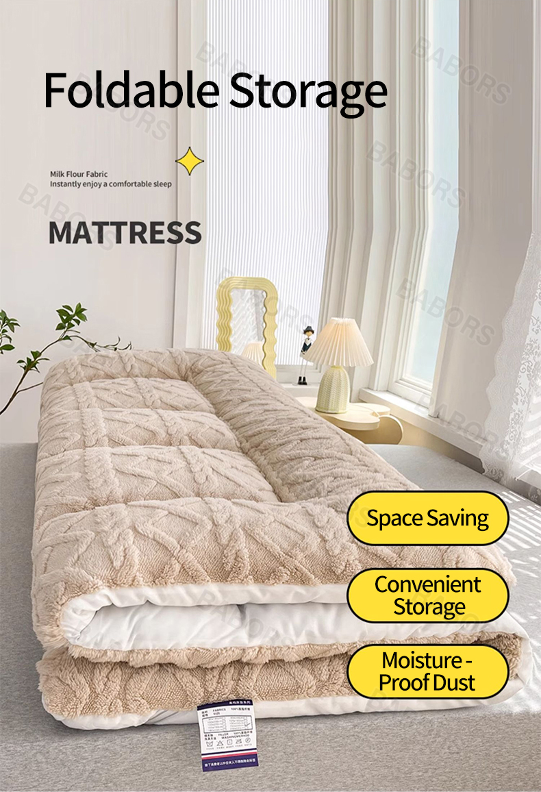 Foldable Matress Thicken 10cm Tatami Topper Mattress Single/Queen/King ...