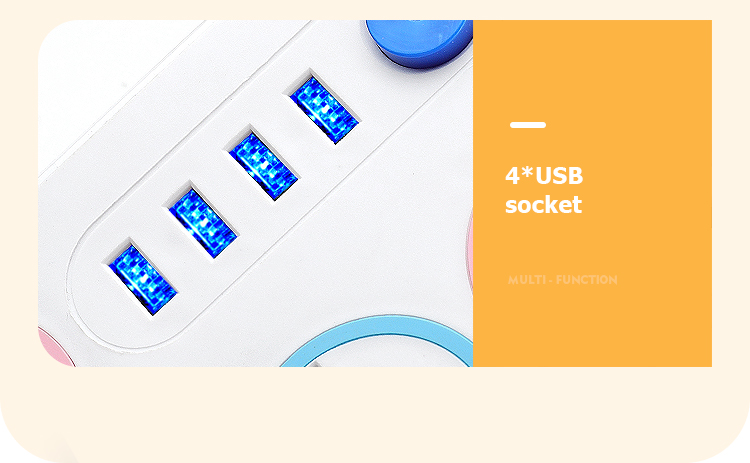 Zeus Power universal Socket Extension Moveable Multi Function Socket W/ USB Socket Extension ...