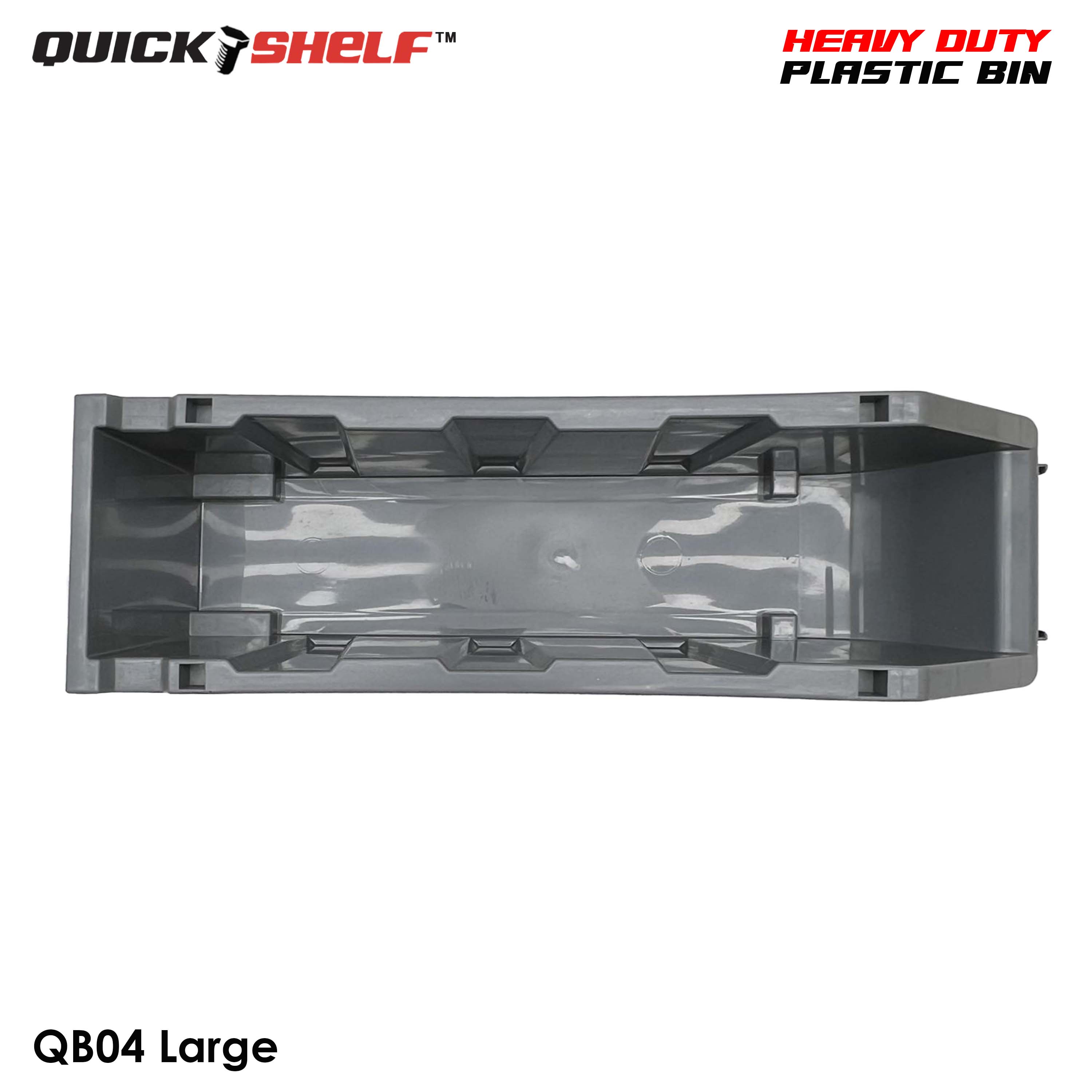 QUICKSHELF Plastic Bin Boxes Storage for Supplies & Tools BIG Sizes ...