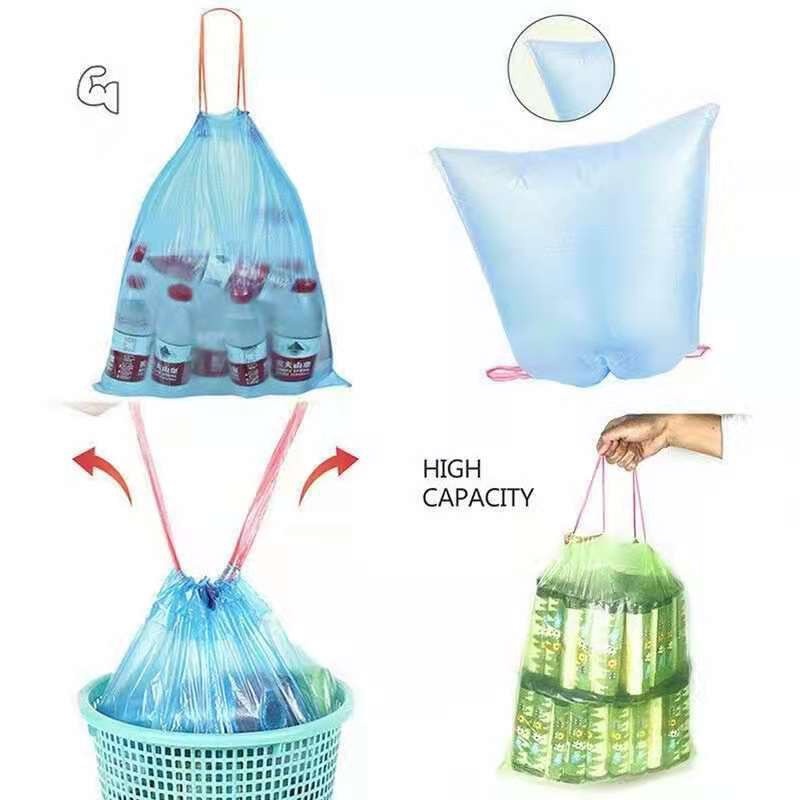 Hoba Plastic Drawstring Trash Bag with Holder Recycling Wastebasket ...