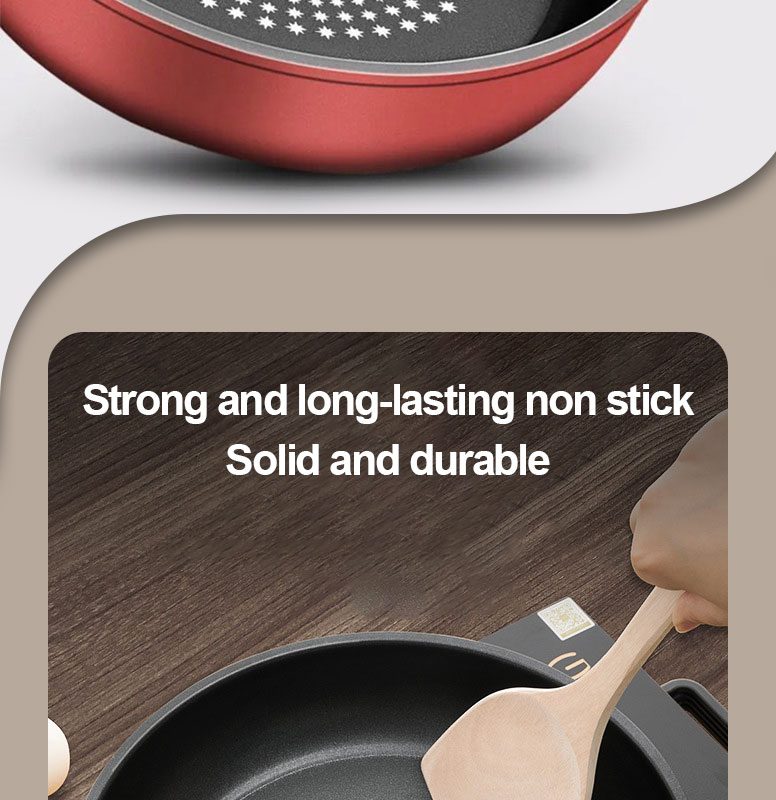 28cm Non-stick Frying Pan Kitchen Iron Pan for Gas Stove Induction ...