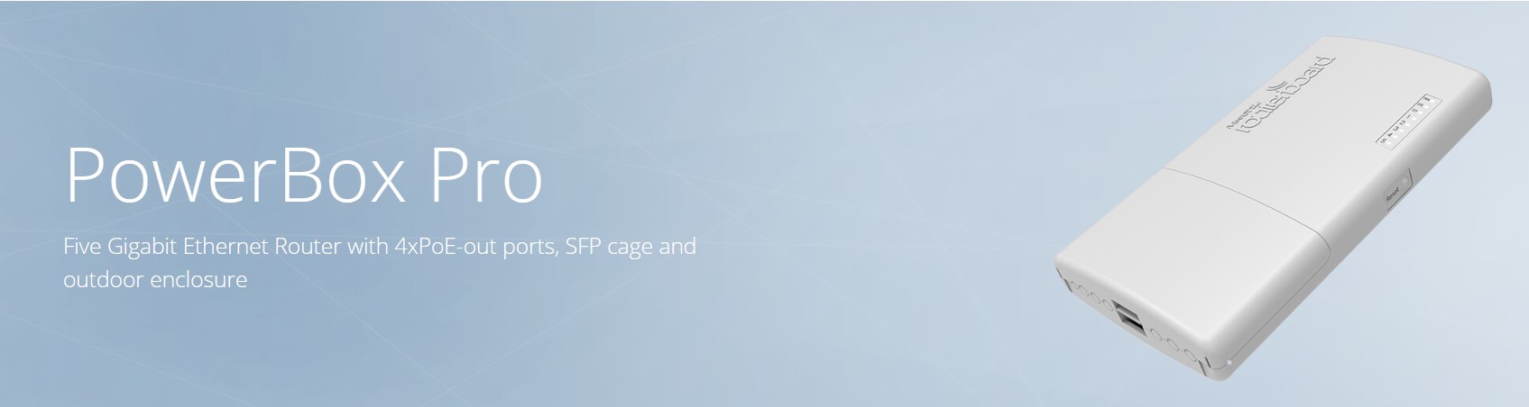 MikroTik PowerBox Pro - 5-port Gigabit Outdoor PoE Router - w/ 4 ...