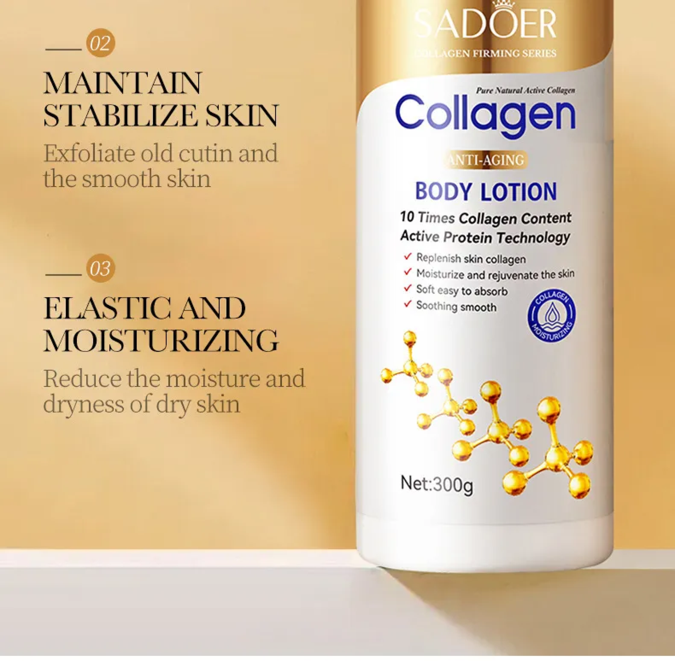 Sadoer Whitening Body Lotion Collagen Moisturizing Firming skin Improve ...