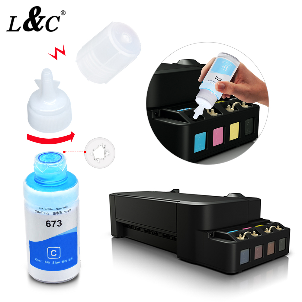 L&C 673 Ink Refill ink for Epson L800 L801 L805 L810 L850 L1800 L ...