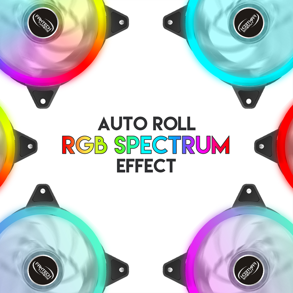 Fantech FC124 Turbine Fan Anti Vibration RGB Changing Color CPU Cooler ...