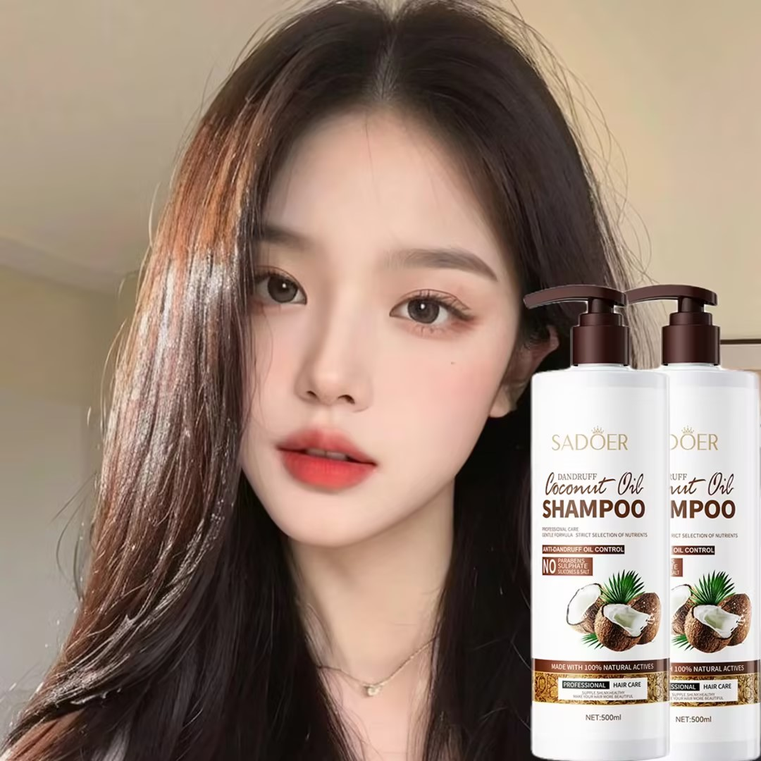 Coconut Shampoo & Conditioner Anti- Dandruff Repair Damage Hair Treatment Control Oil Shampoo ...