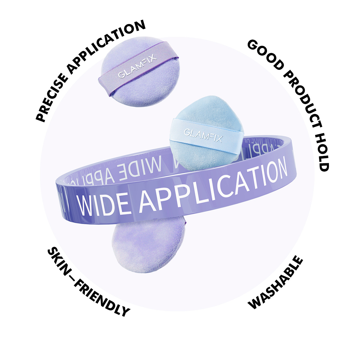 GLAMFIX Flawless Loose Powder Puff | Airbrush Finish | Make-up Tools ...