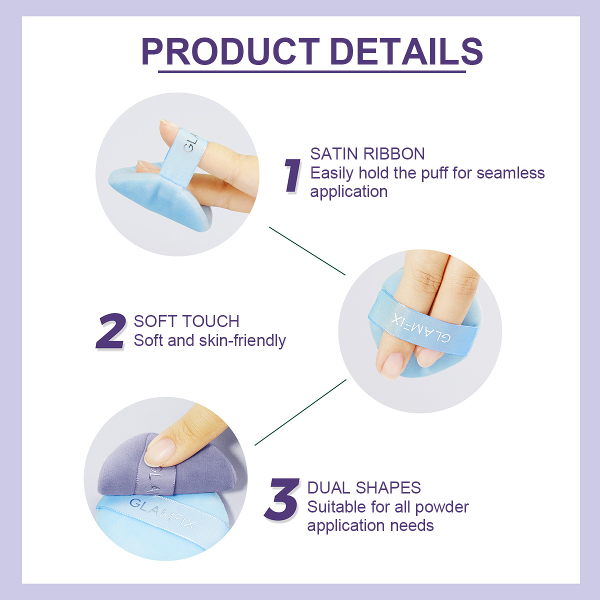 GLAMFIX Flawless Loose Powder Puff | Airbrush Finish | Make-up Tools ...