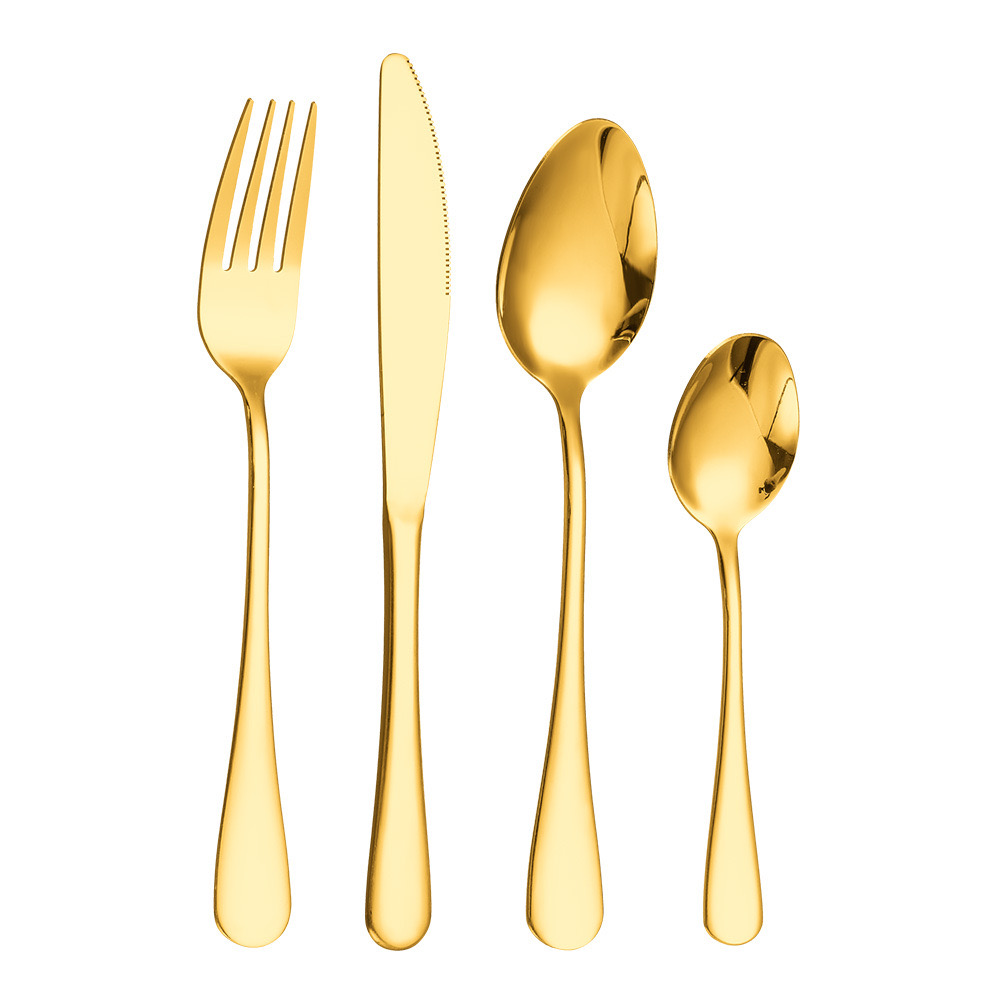 8inch Cutlery Stainless Steel Dinner Spoon and Fork Set Luxury Dinner ...