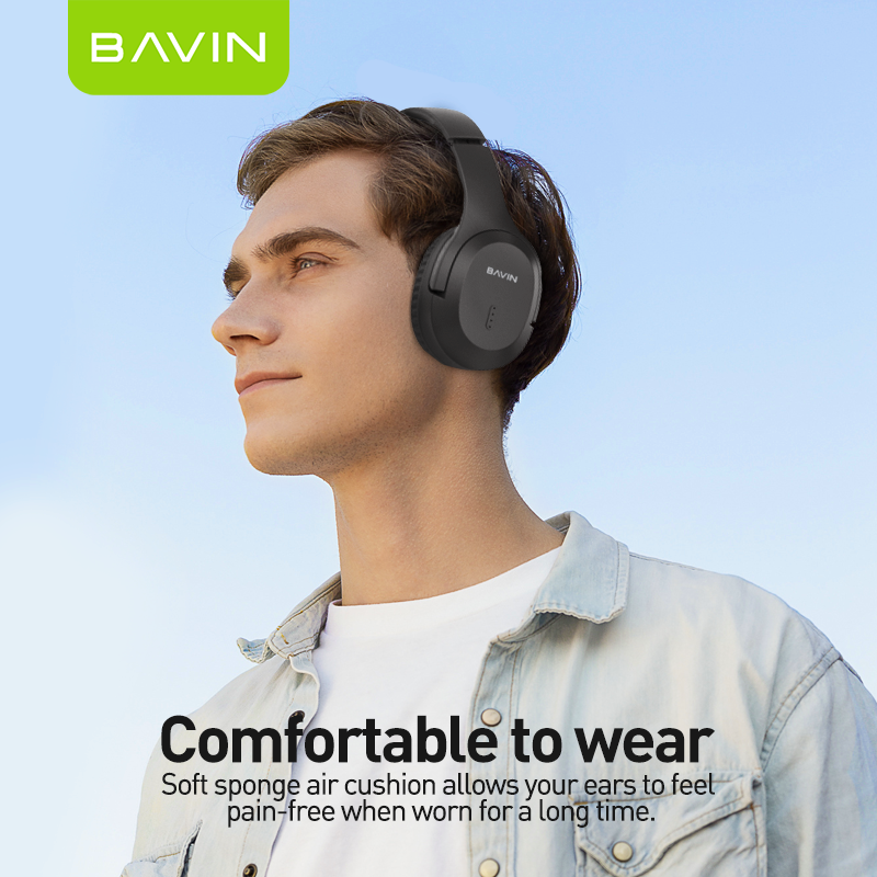 BAVIN BH50 Bluetooth Stereo Audio Sounds Built-In Microphone w/ Long ...
