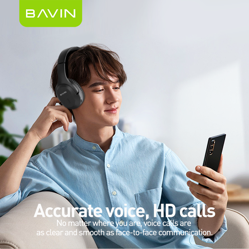 BAVIN BH50 Bluetooth Stereo Audio Sounds Built-In Microphone w/ Long ...