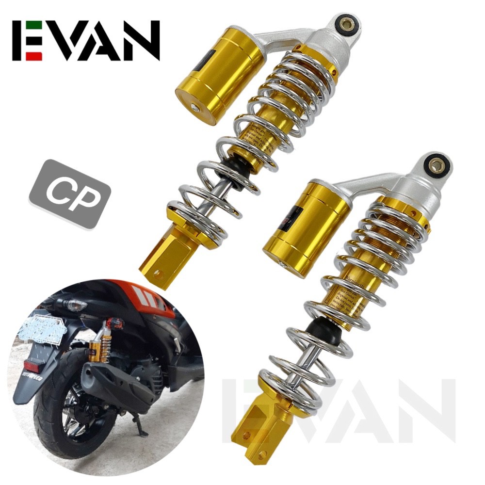 EVAN.PH Rear Dual Shock 295mm W/Gas Tank Absorber For (Aerox/Rusi rapid 150/Nmax/ADV/PCX) 3175 ...