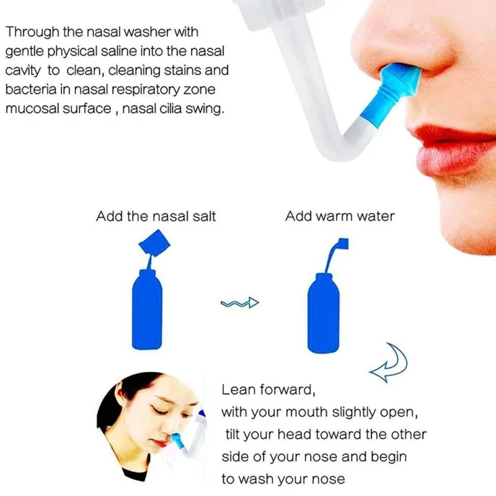 Adults Children Nasal Wash Cleaner Nose Protector Nasal Wash Salt Sinus ...