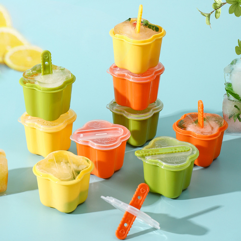 with Stick Cover Juice Candy Ice Cream Freezer Tray Mold Ice Cube Tray ...