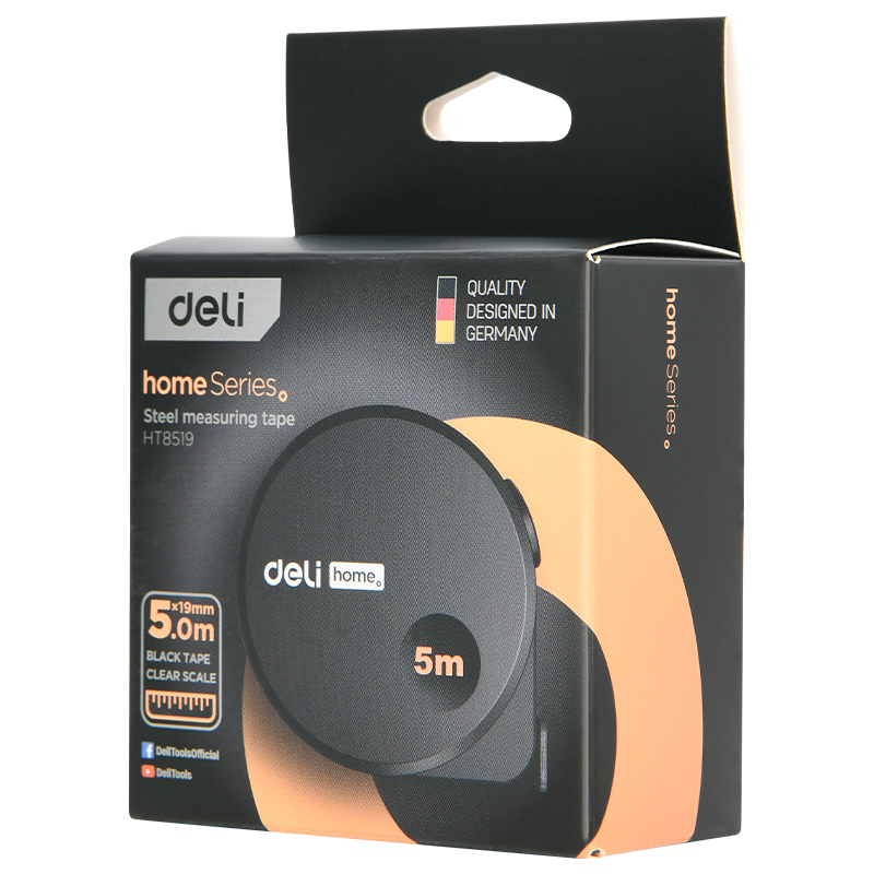 Deli Tools Measuring Tapes Steel Meter Tape Measure Steel Tape 5mx19mm ...