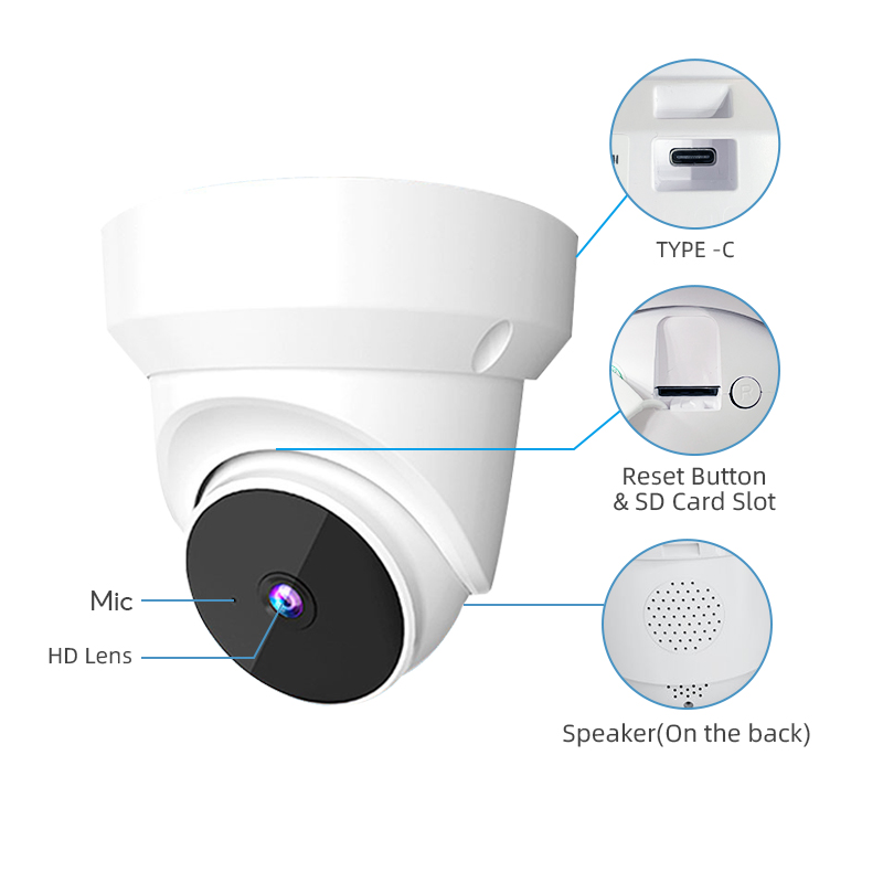 V380 Q1 3MP Indoor CCTV IP Wifi Camera Night Vision Alarm PTZ Wireless ...