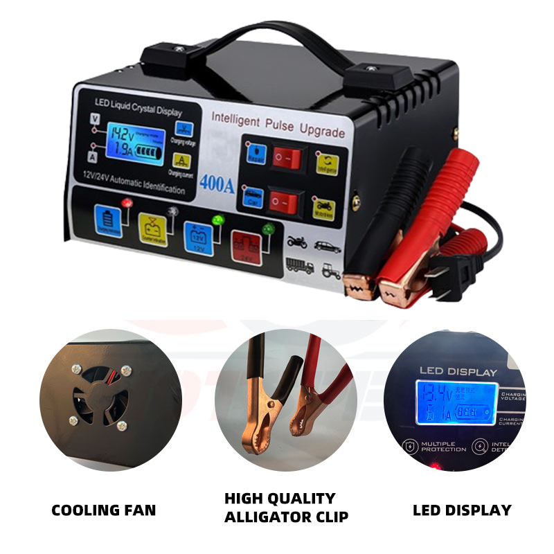 Ceyes 800A Car Battery Charger 12V 24V Intelligent Pulse Repair Battery Fast Charging Automatic ...
