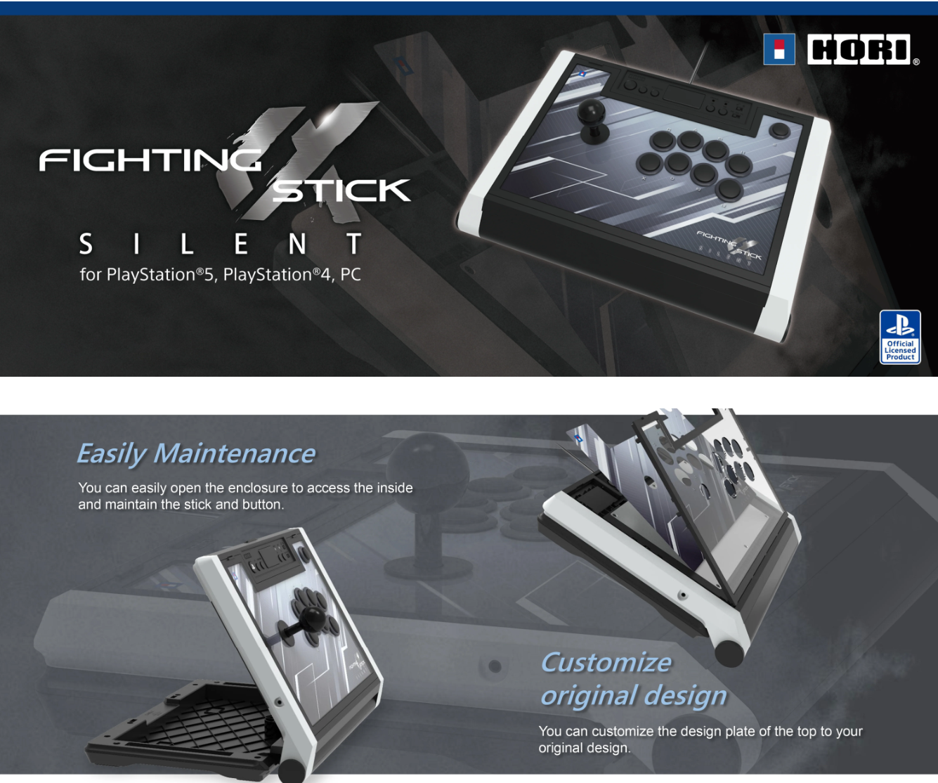 Hori Fighting Stick Alpha Silent for PS5/ PS4/ PC (SPF-039A) | Shopee ...