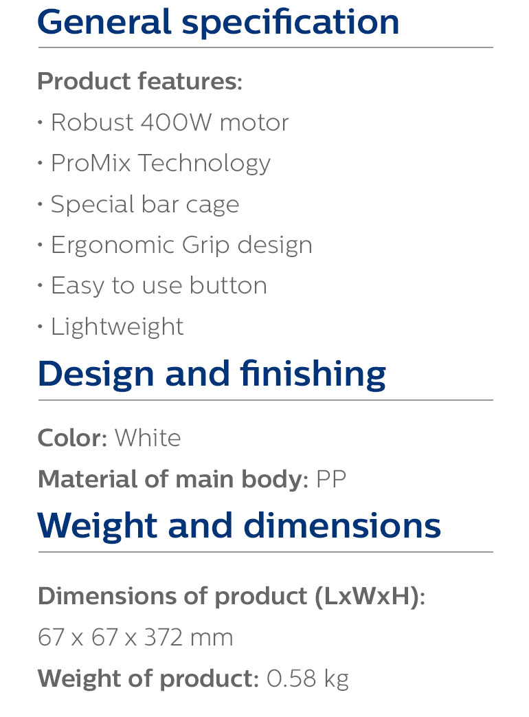 PHILIPS Hand Blender HR2520/00 | Shopee Philippines