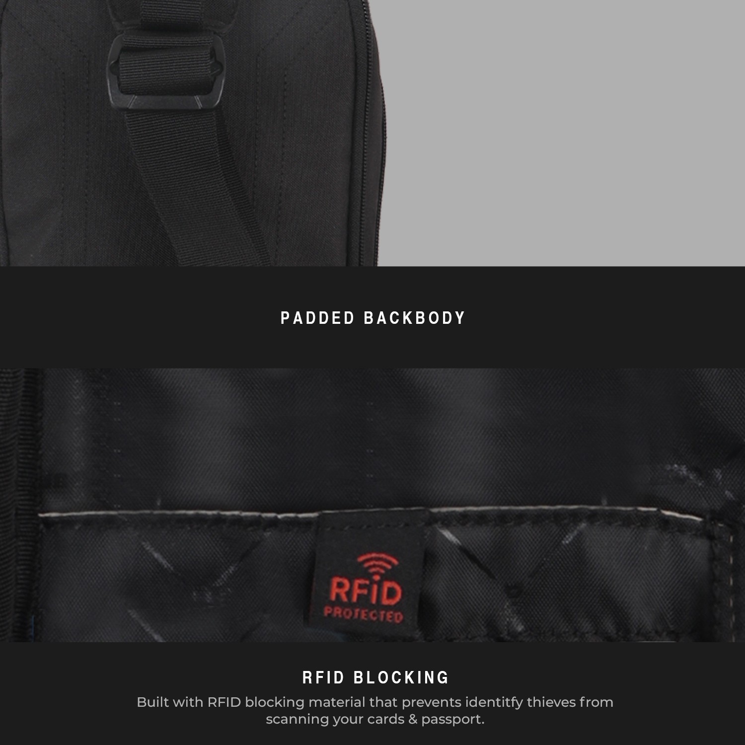 Hawk 5823 Body Bag with VIRUPRO Anti-Microbial Protection | Anti-Theft ...