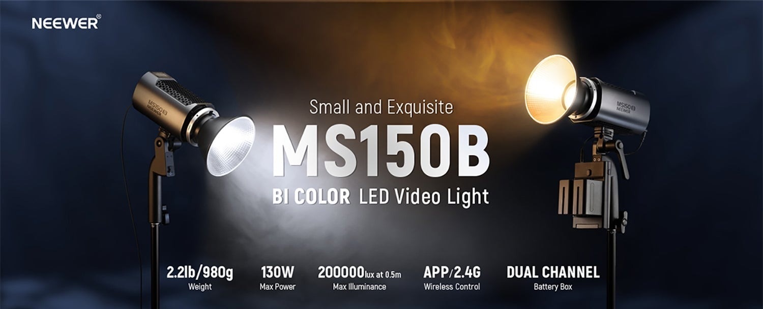 Neewer MS150 Bi-Color 130W / MS60 65W / RGBWW COB Portable Mini Compact ...