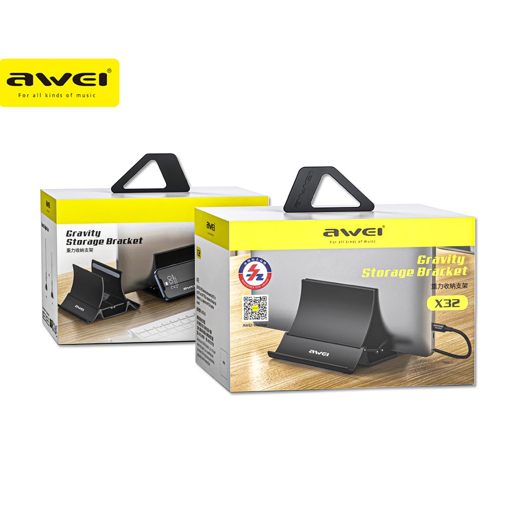 Awei X32 Gravity Storage Bracket Phone Holder Stand For Mobile Phones ...