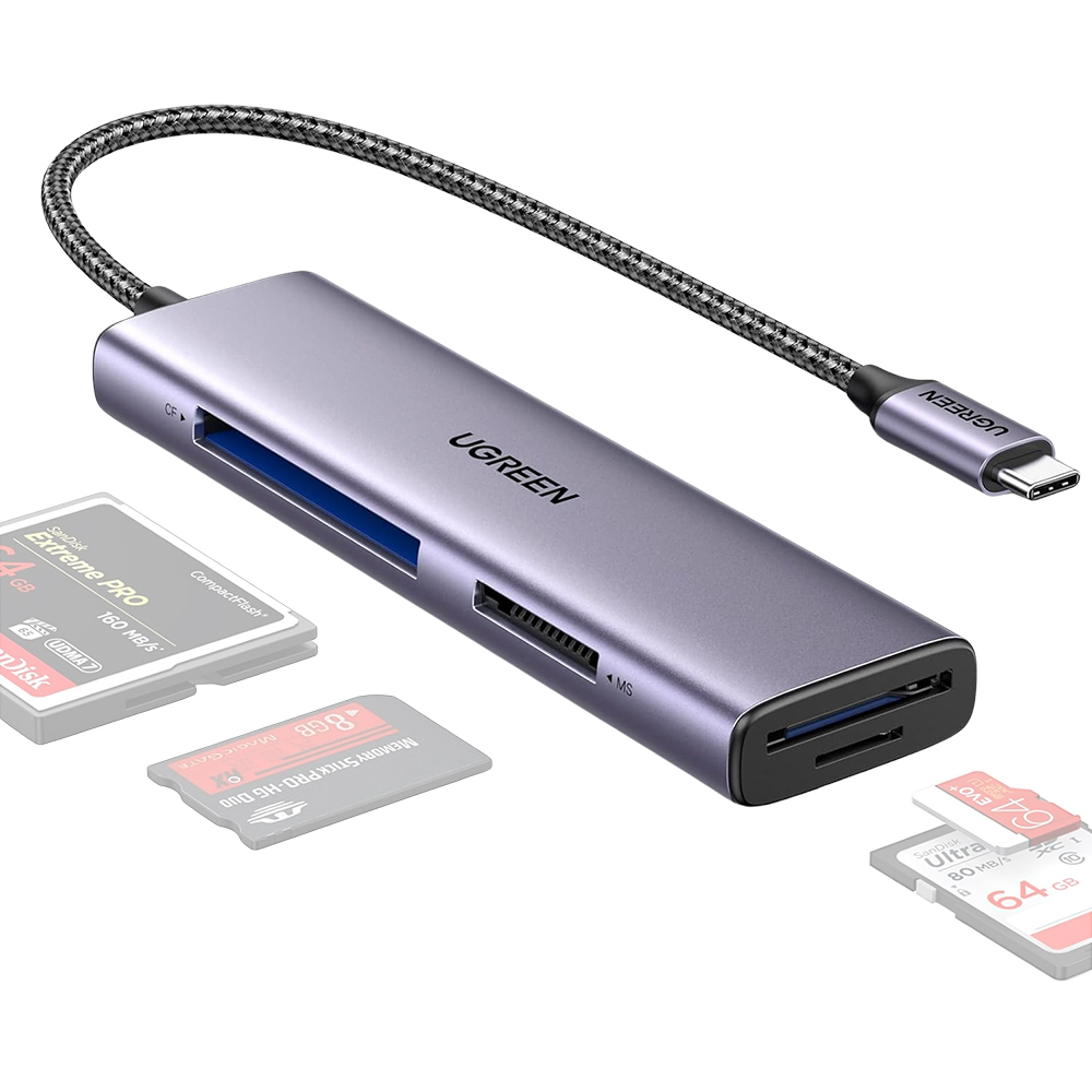 UGREEN 4-in-1 USB Type C Memory Card Reader with CF, MS, TF, SD Card ...