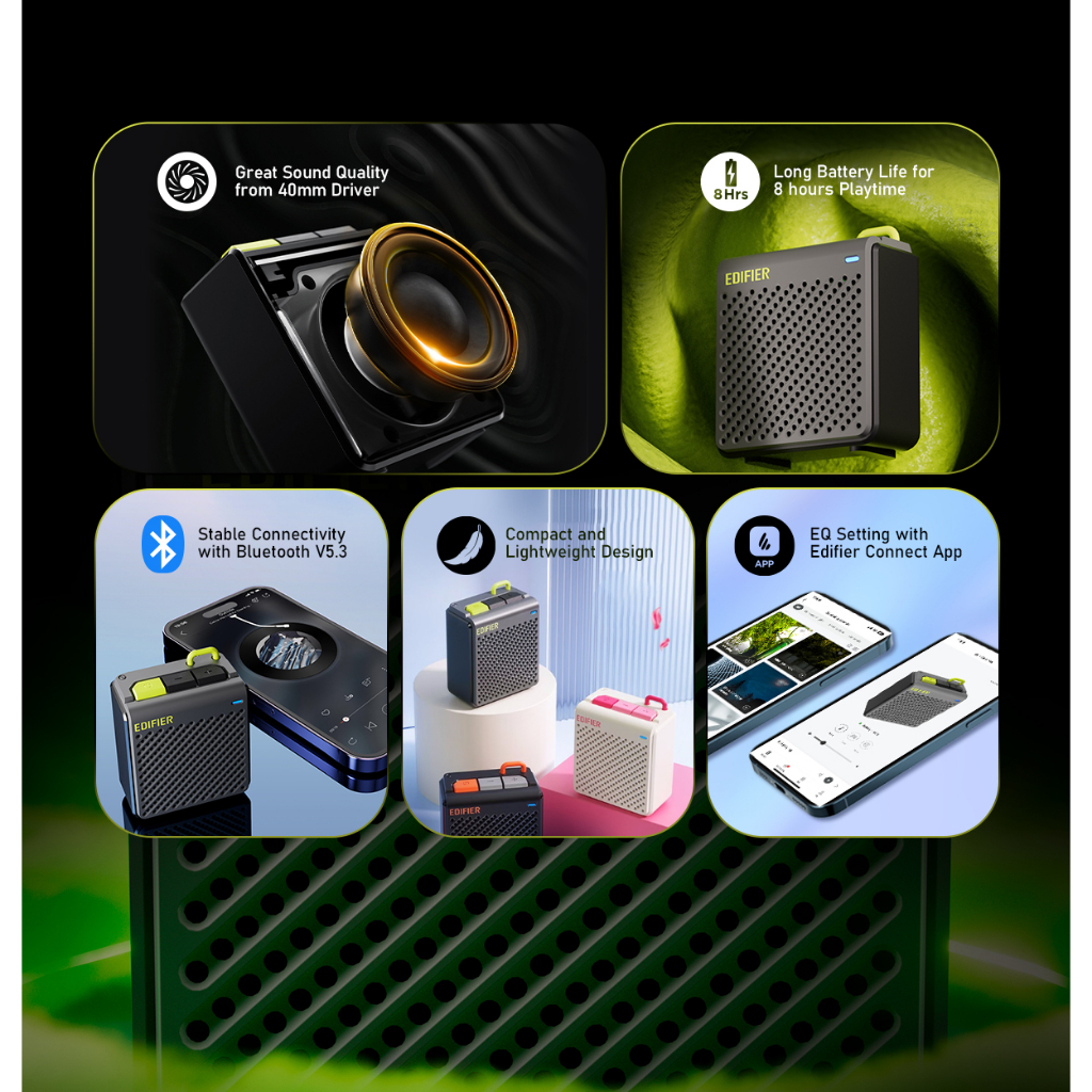 Edifier MP85 - Mini Portable Bluetooth Speaker | Built-in battery | Bt ...