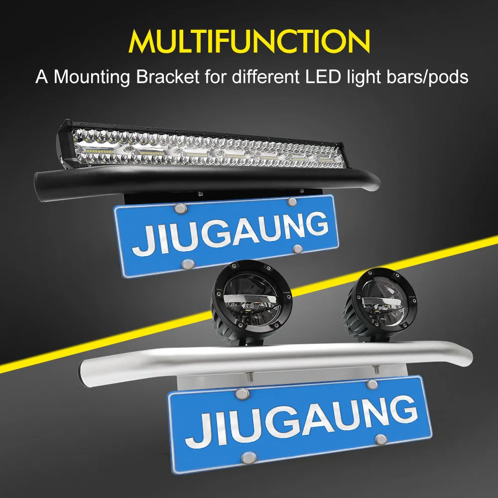 Universal Car Front Bumper Bull Bar Number Plate Holder For Vehicle SUV ...