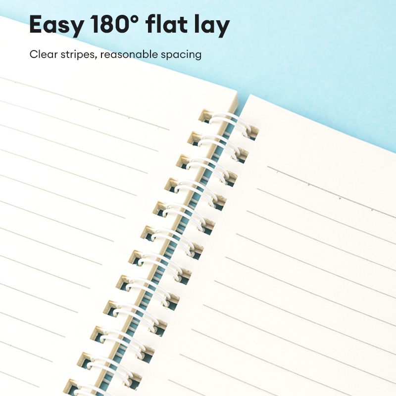 Deli Notebook A5 Loose Leaf 60Sheets Big Spiral Book Line Book School ...
