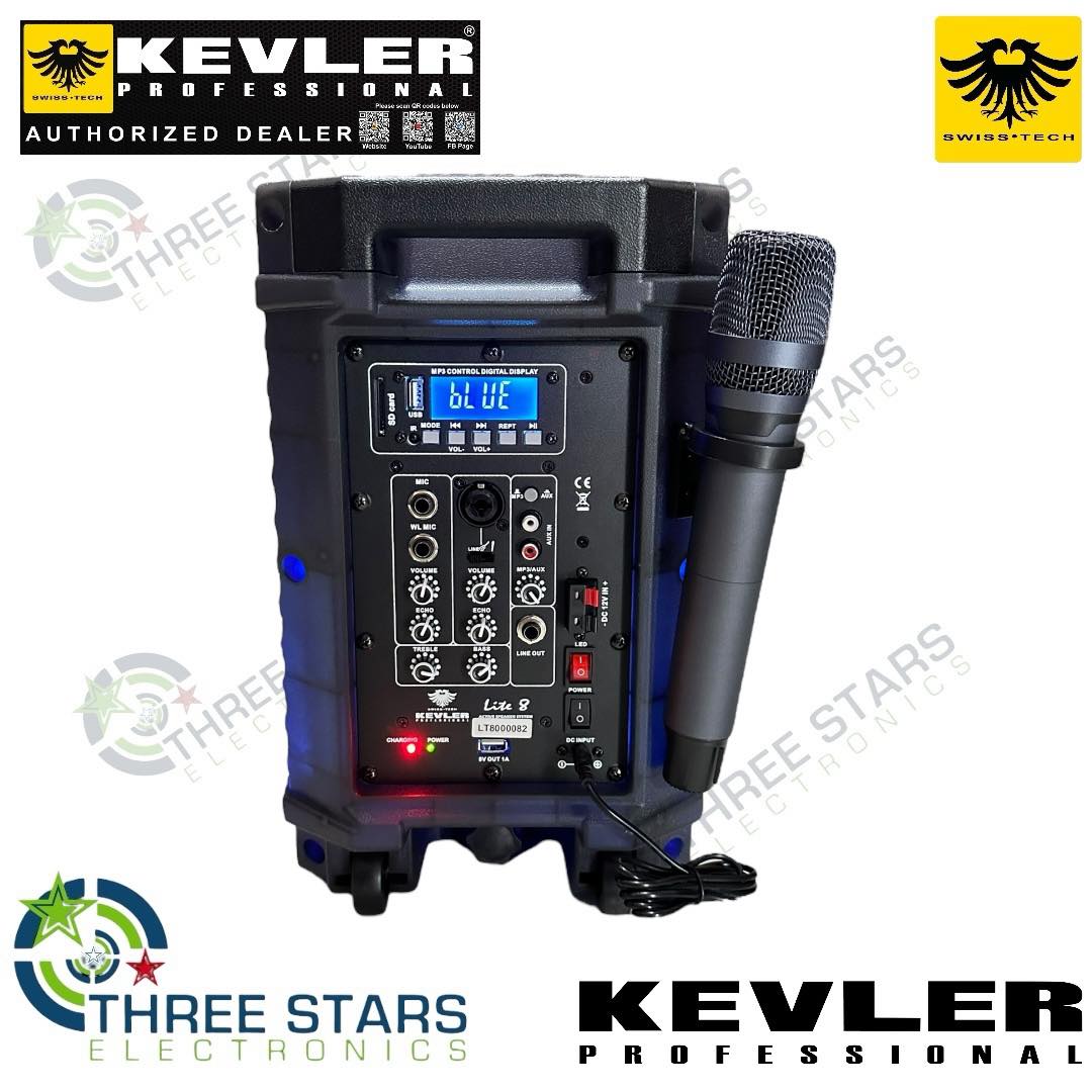 Kevler Professional Lite 8 Portable 2 Way Speaker System 200 Watts Max ...