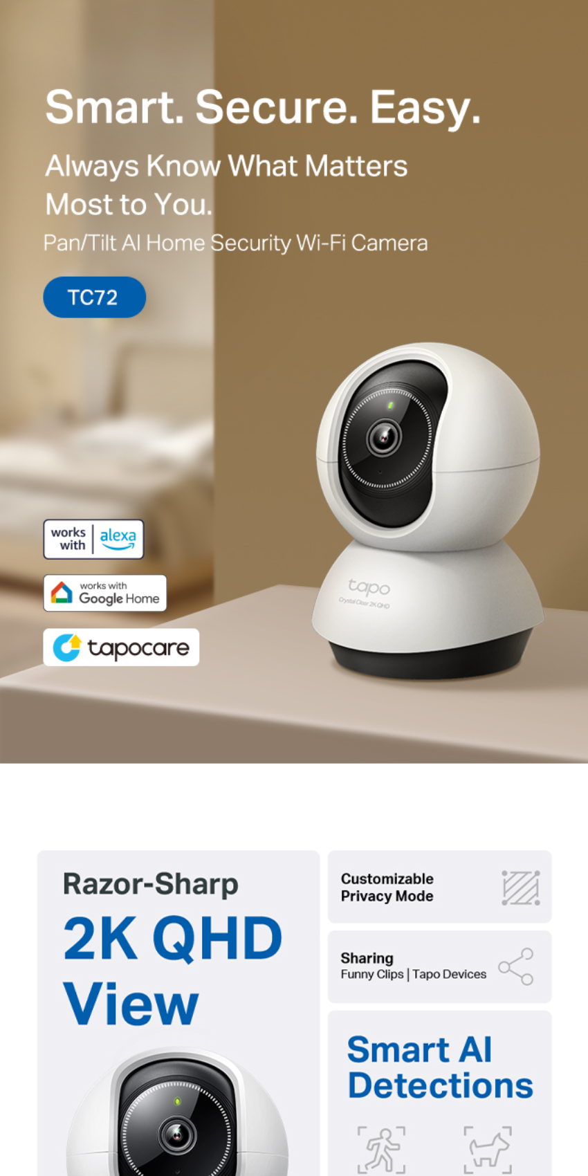 TP-Link Official Store | Tapo TC72 | Indoor CCTV Camera | Pet Camera ...