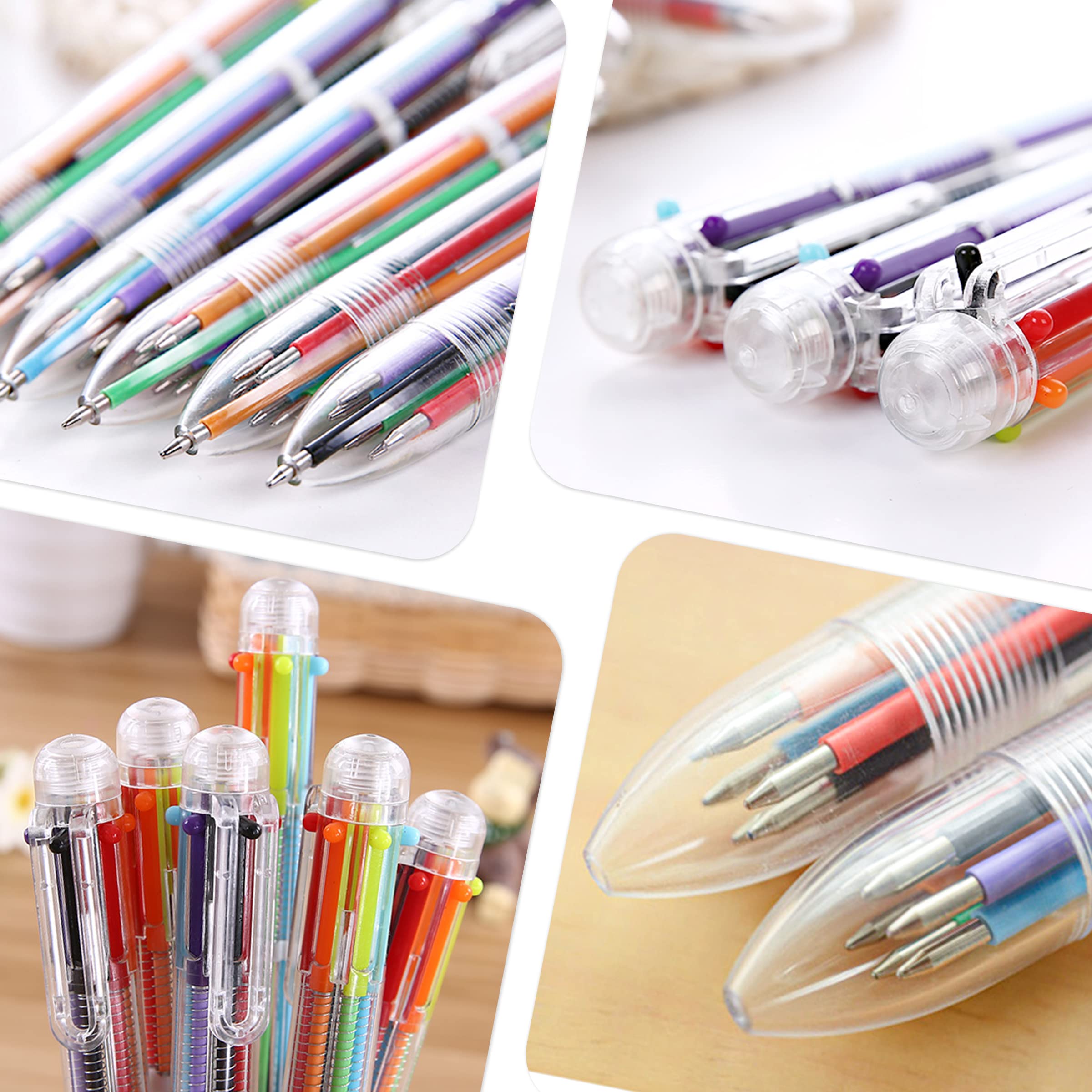 6-Color Ballpoint Pen Office Stationery Multi-Color Ballpoint Pen Press ...
