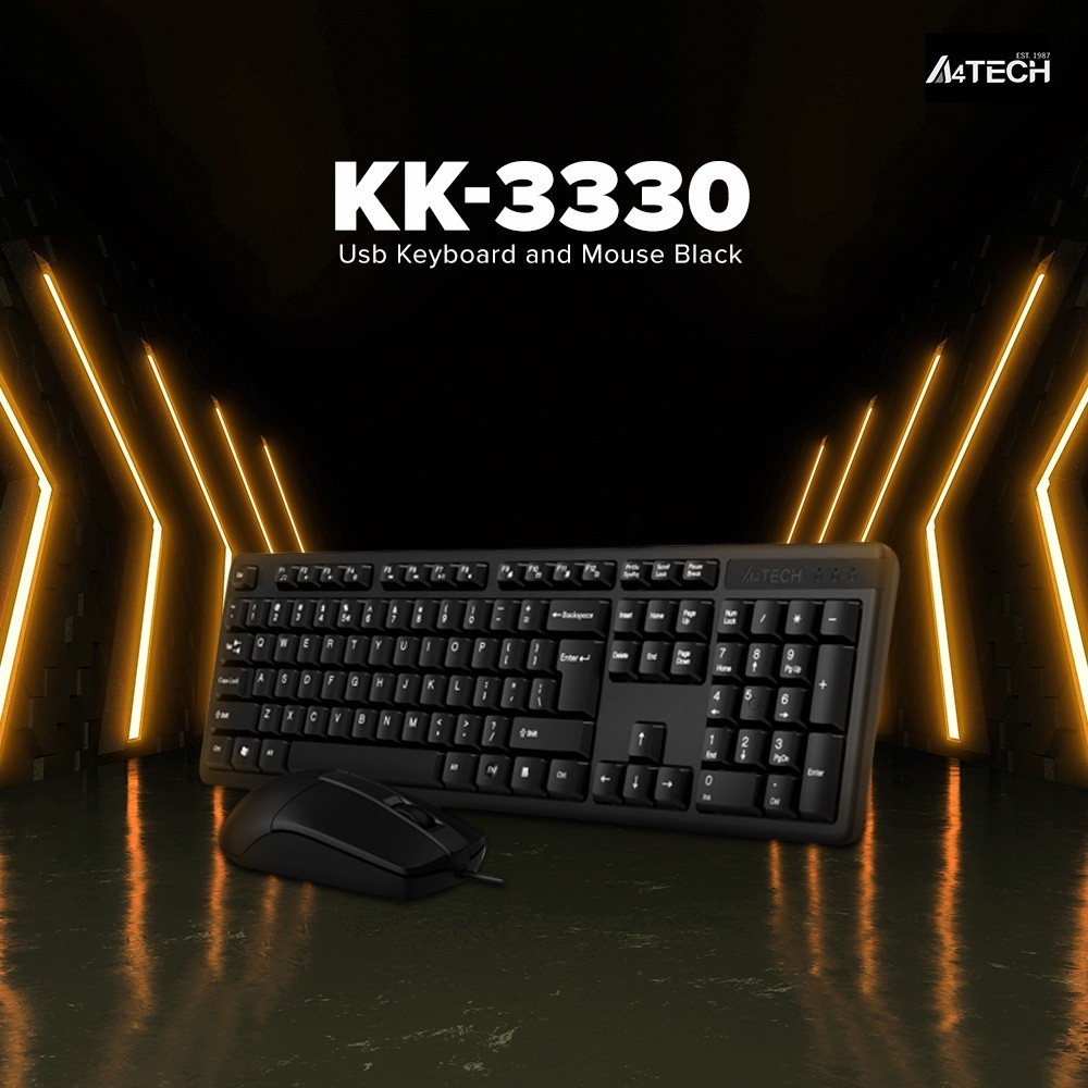 EasyPC | A4Tech KK-3330/ KRS-3330 Usb Keyboard and Mouse set| Black | Shopee Philippines