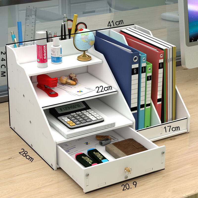 Desk Storage Box Multifunctional DIY Office Supplies Student Desk A4 ...
