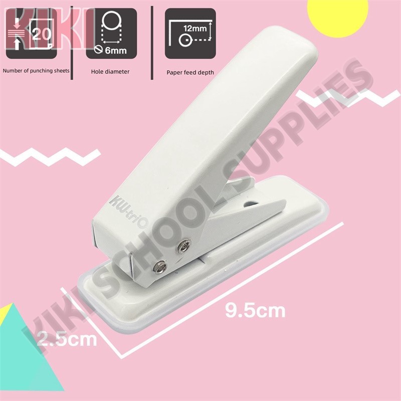 KK Single Hole Punch 1 Hole Punch Hole Puncher Single 20 Sheet Punch ...