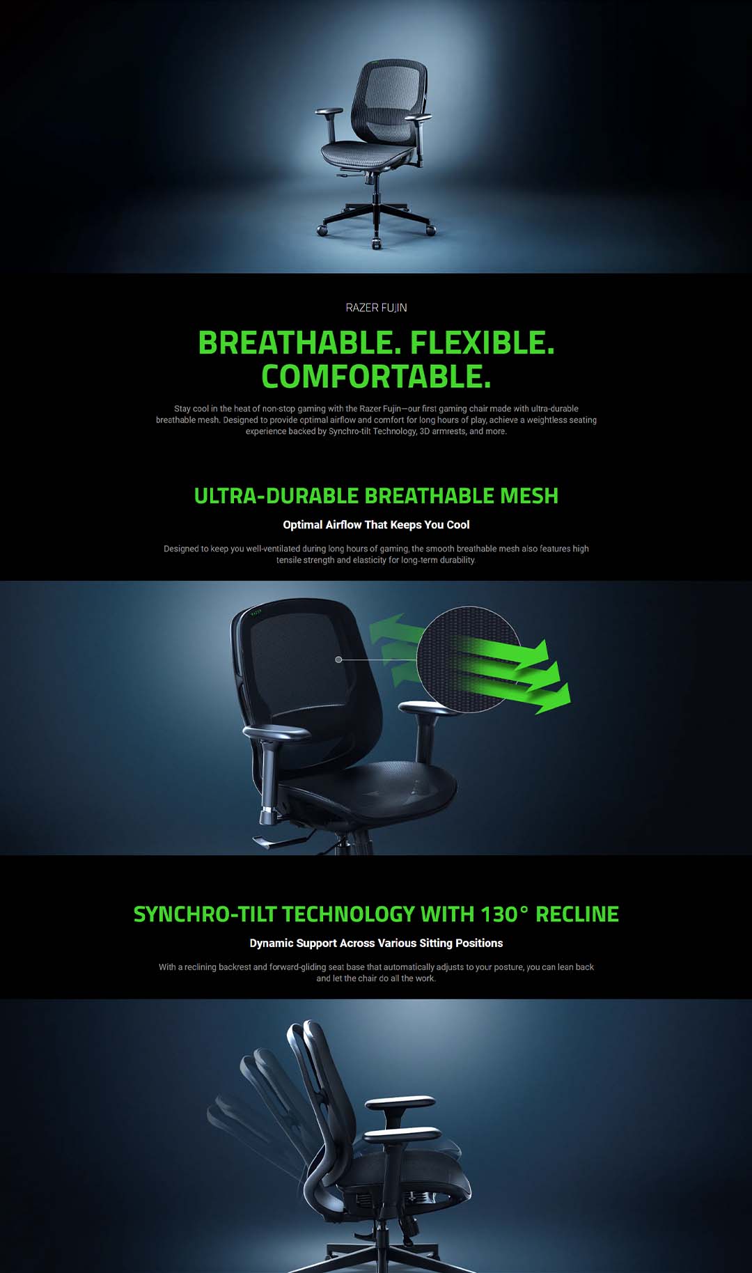 Razer Fujin Mesh Ergonomic Gaming Chair | Shopee Philippines