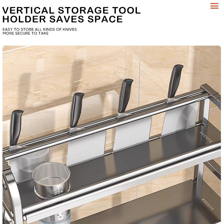 304 Stainless Steel Spice Rack Organizer Condiments Organizer ...