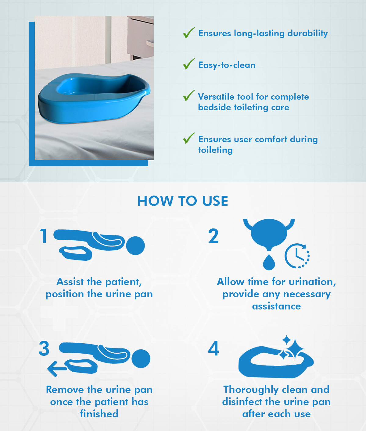 Blue Plastic Bed Pan - Durable & Easy-to-Clean | Shopee Philippines