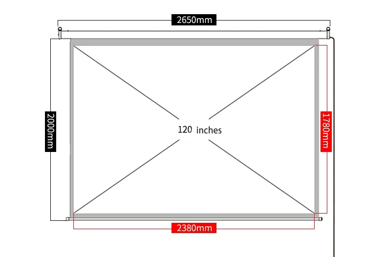 Deli 4K Projector Screen 100/120' HD Vivid Color for Office Meeting ...