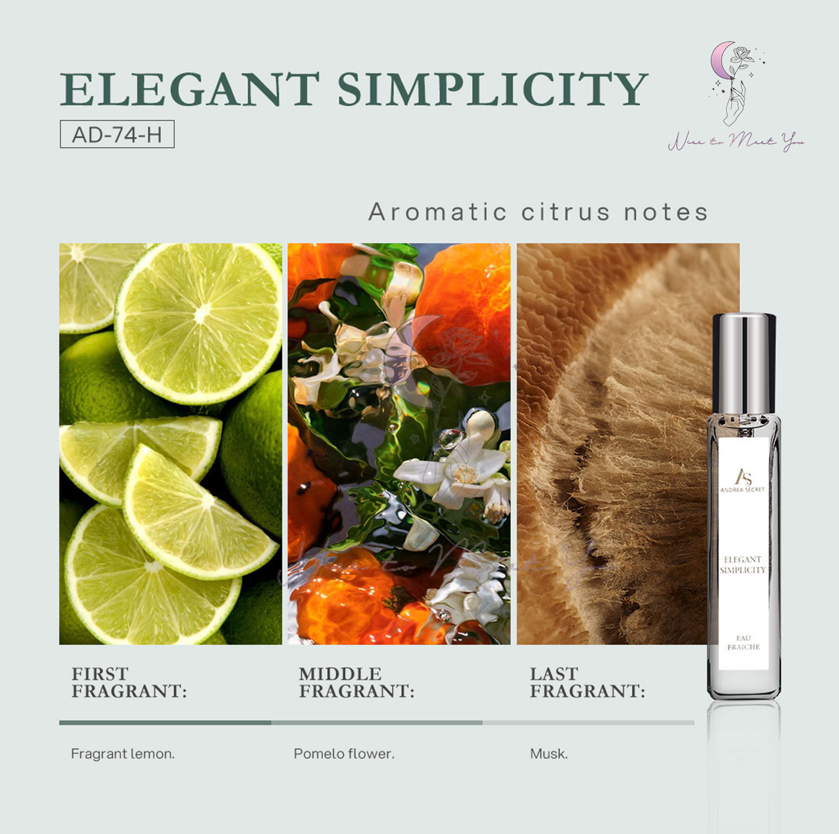 Andrea Secret Refined Eau Fraiche Perfumes for Men Spicy Woody Notes ...