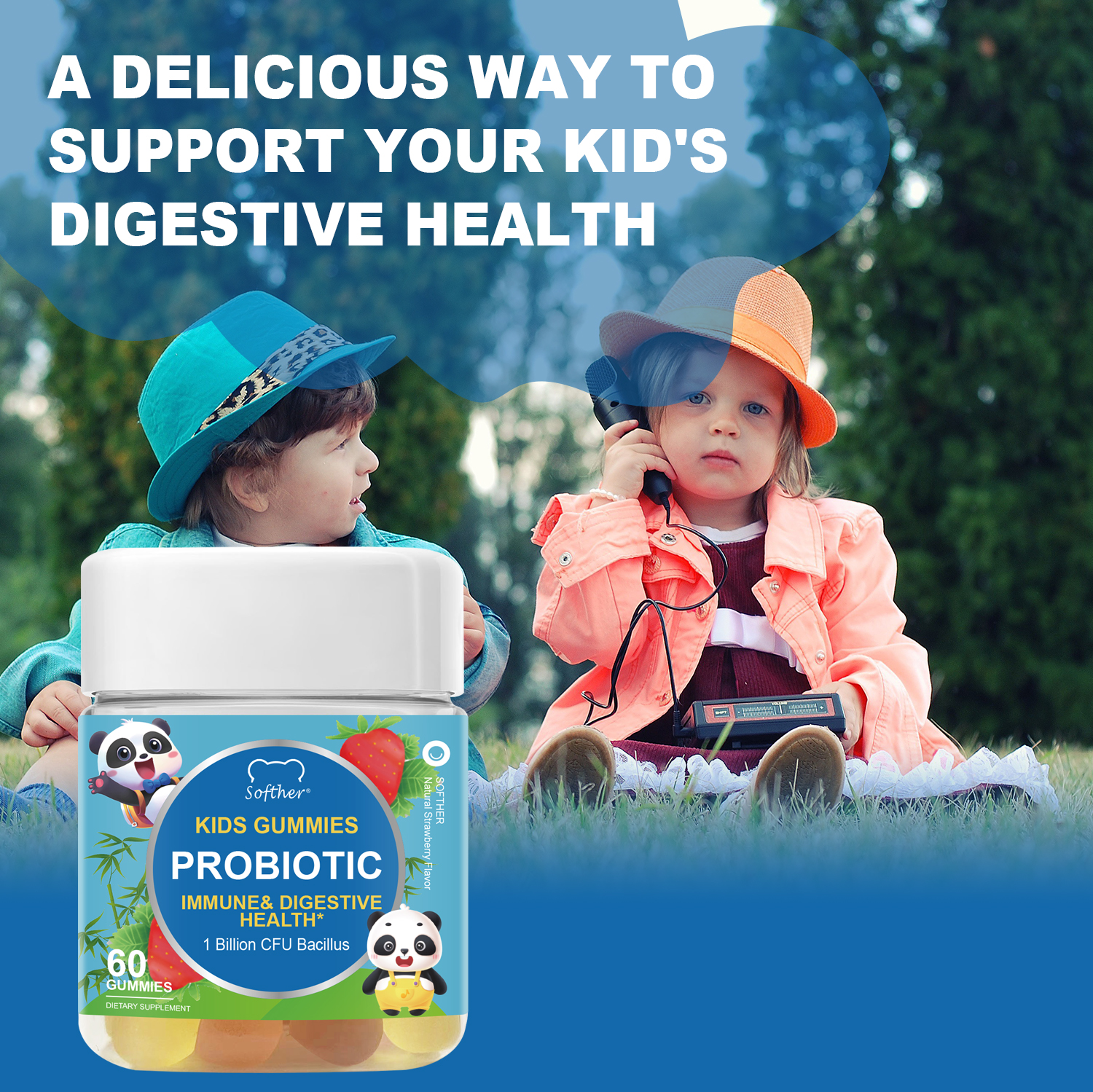 Softher Kids Probiotic Gummies Promote Baby Digestion Absorption ...