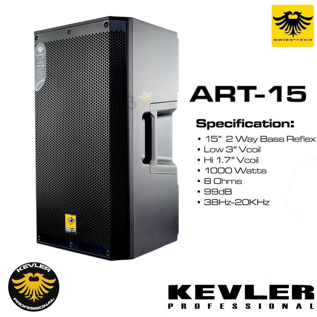Kevler Professional 2pc ART-15 15 inch 2 Way Bass Reflex 1000 Watts Peak ART-15 ZLX | Shopee ...